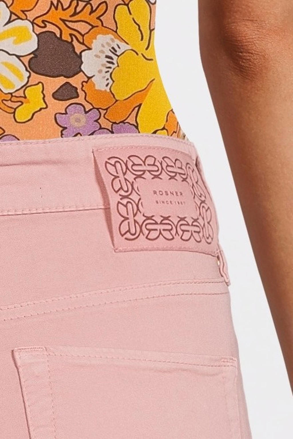 ROSNER cropped high waist skinny broek Audrey met studs oudroze | wehkamp