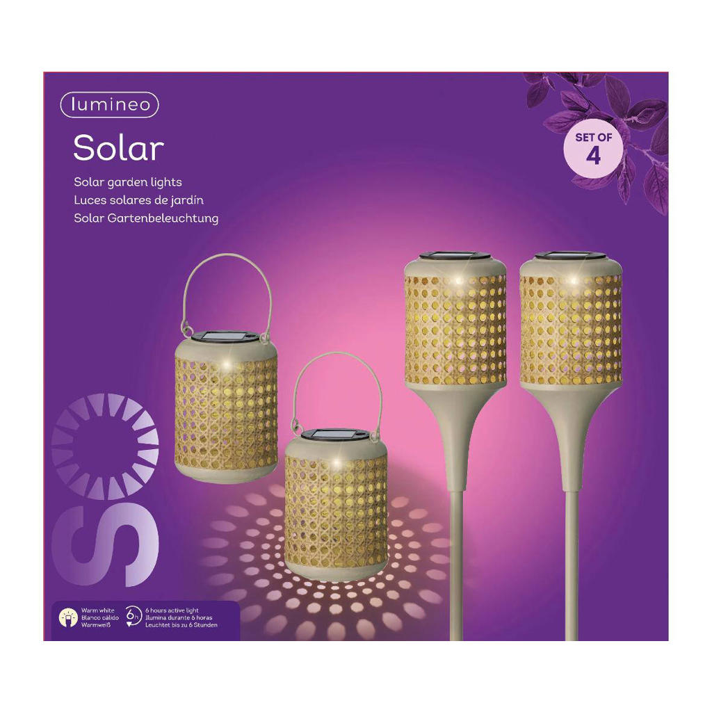 Lumineo tuinverlichtingsset (4-delig) (Ø10 cm) Solar | wehkamp