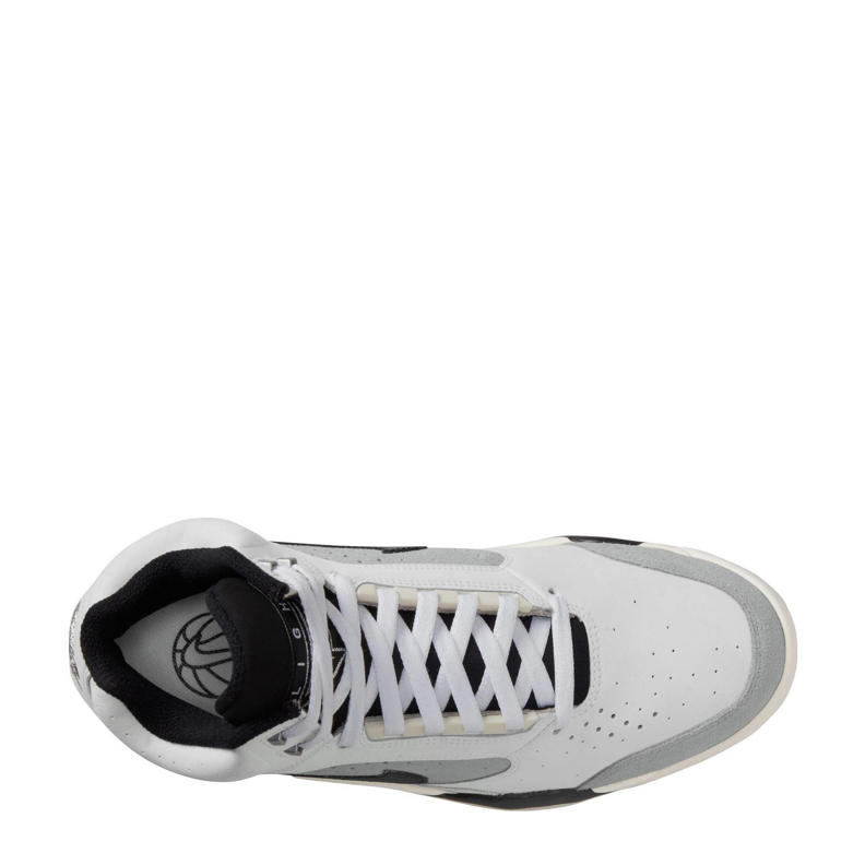 Nike Air Flight Light Swoosh sneakers lichtgrijs/zwart/metallic grijs ...