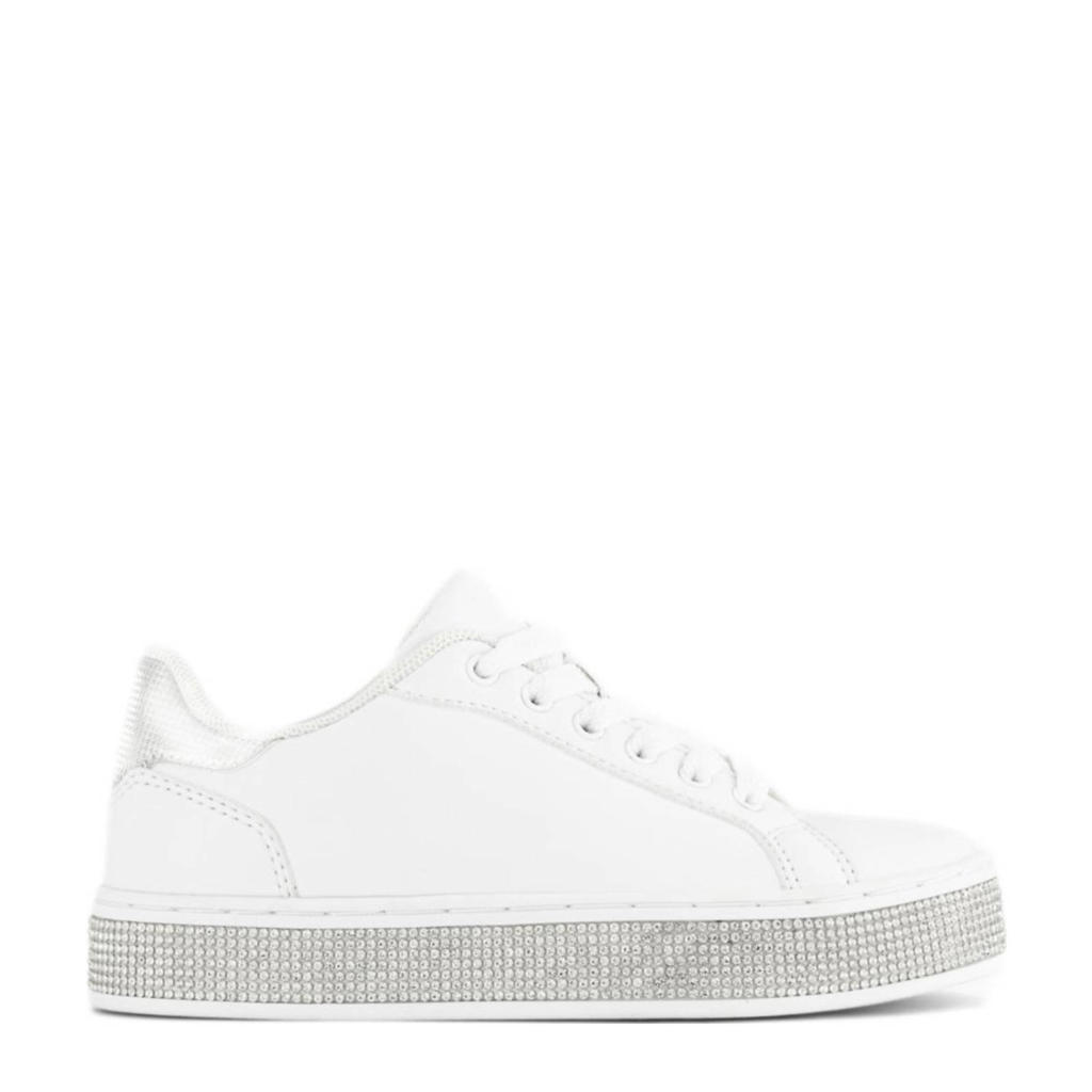Graceland sneakers met strass wit | wehkamp