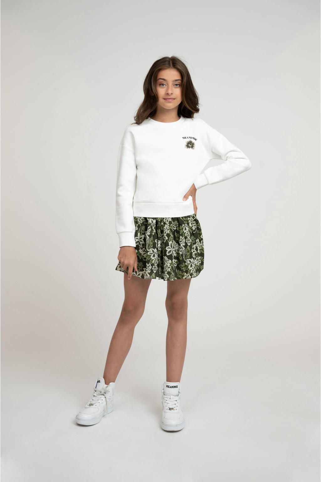 NIK&NIK sweater Ruby met biologisch katoen wit | wehkamp