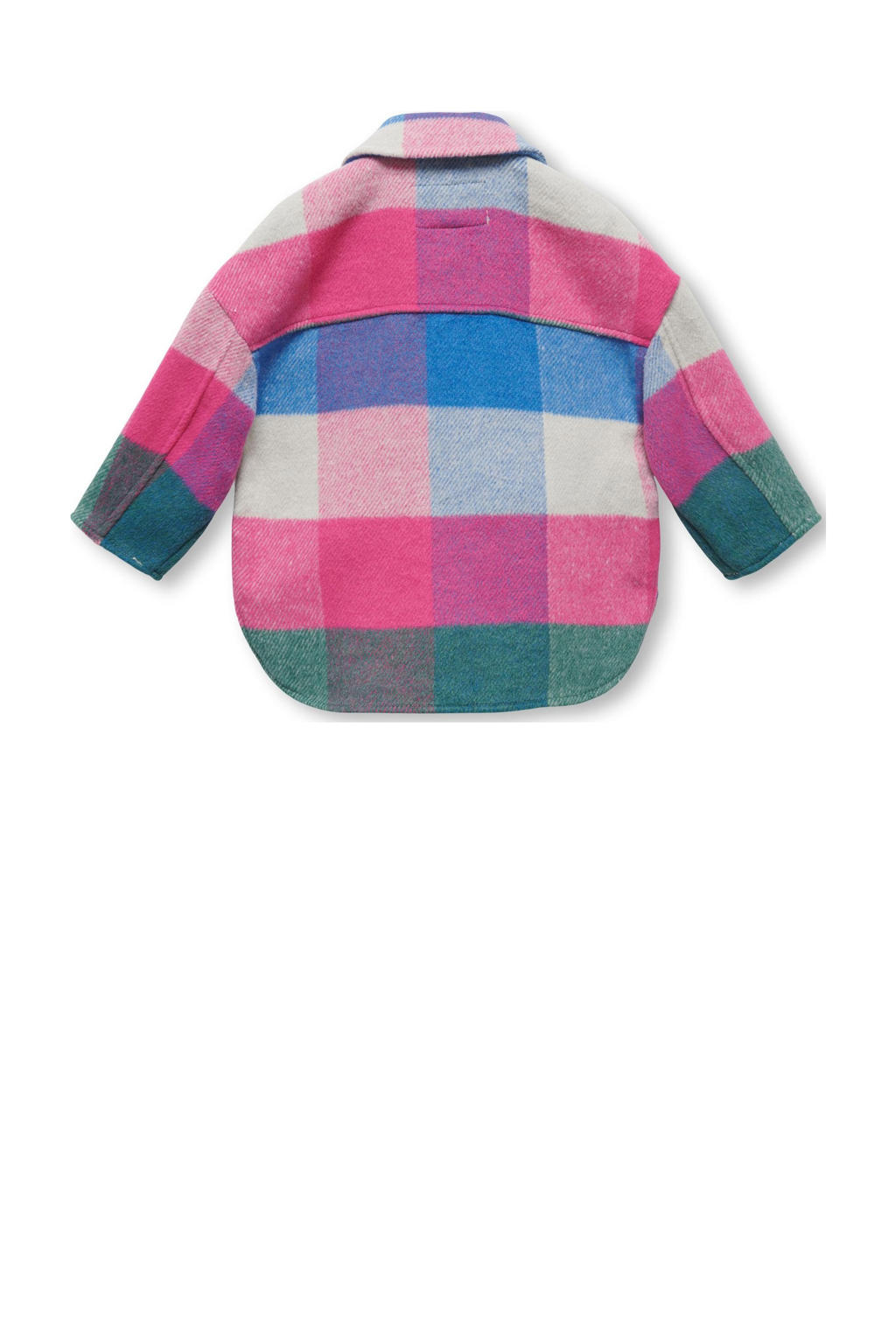 KIDS ONLY MINI geruite shacket tussenjas KMGMACI fuchsia/multicolor ...