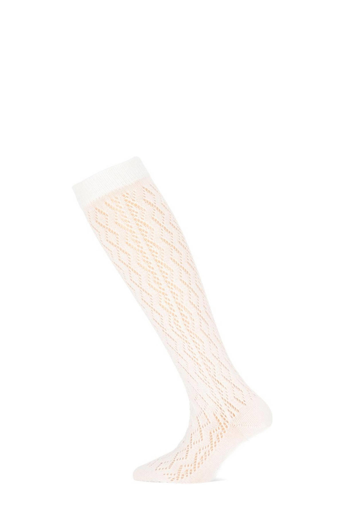 Yellow Moon kniekousen met ingebreid patroon wit | wehkamp