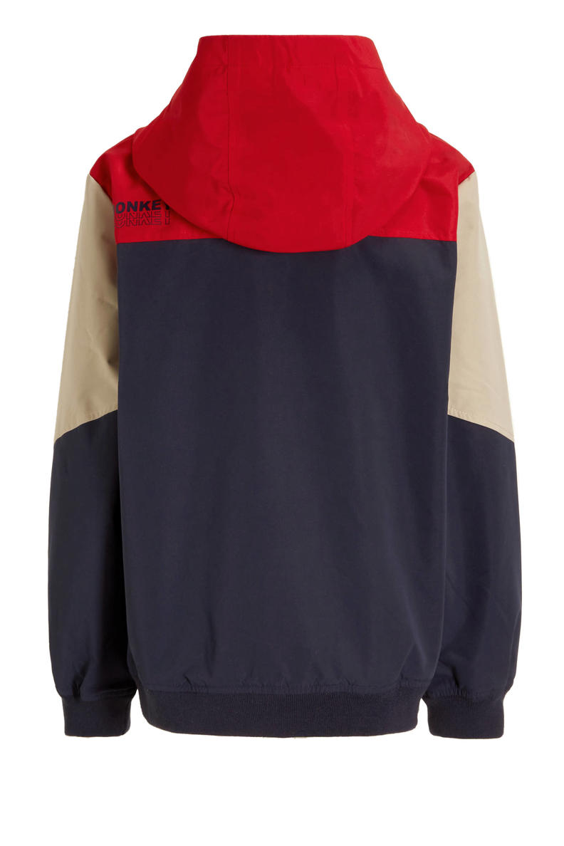 Me & My Monkey jas Max zand/donkerblauw/rood | wehkamp