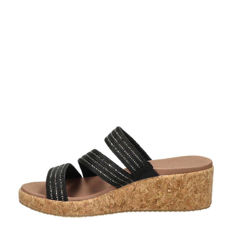 Skechers Beverly slippers met strass zwart | wehkamp