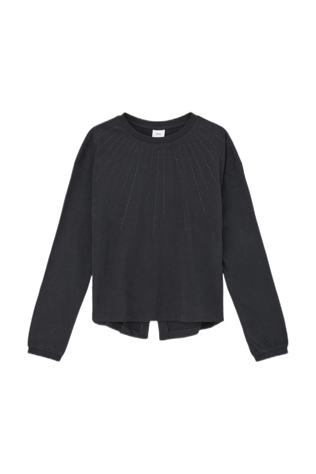 s.Oliver longsleeve antraciet | wehkamp