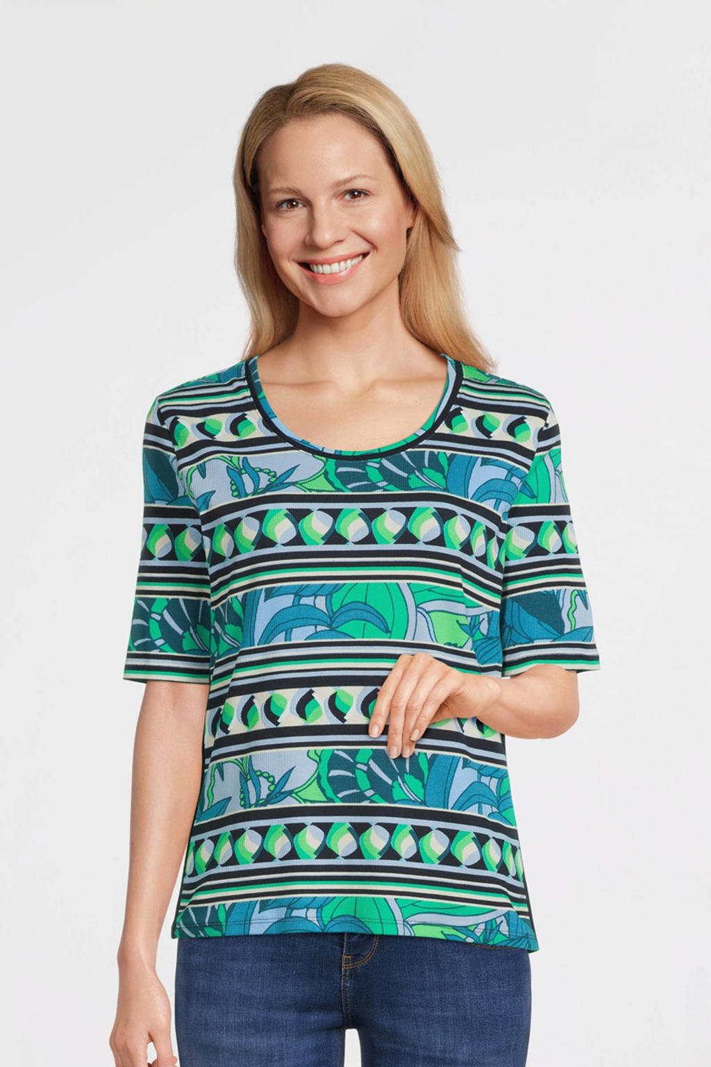 Betty Barclay Top Met All Over Print Blauw Groen Wehkamp