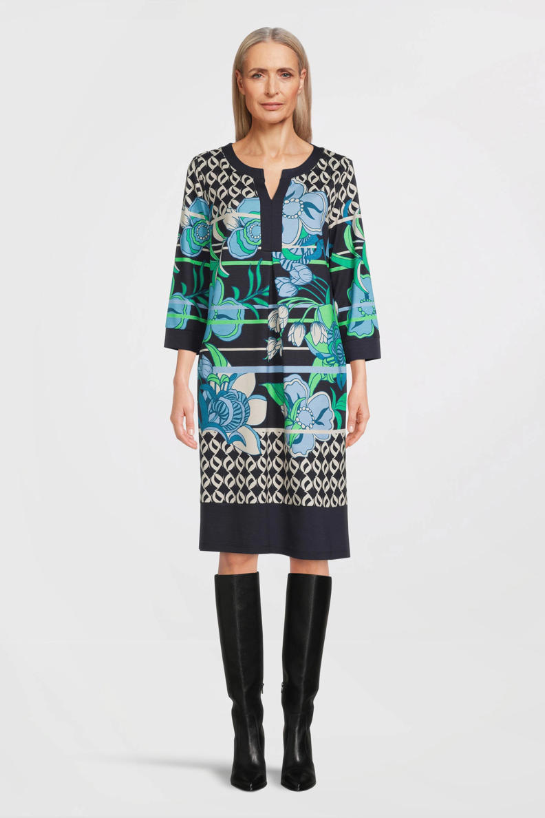 Betty Barclay jurk met all over print donkerblauw | wehkamp