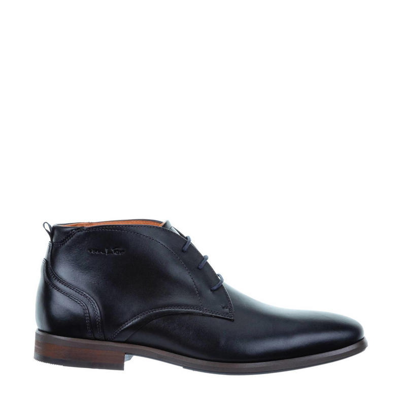 Van Lier Erasmo leren veterschoenen zwart | wehkamp