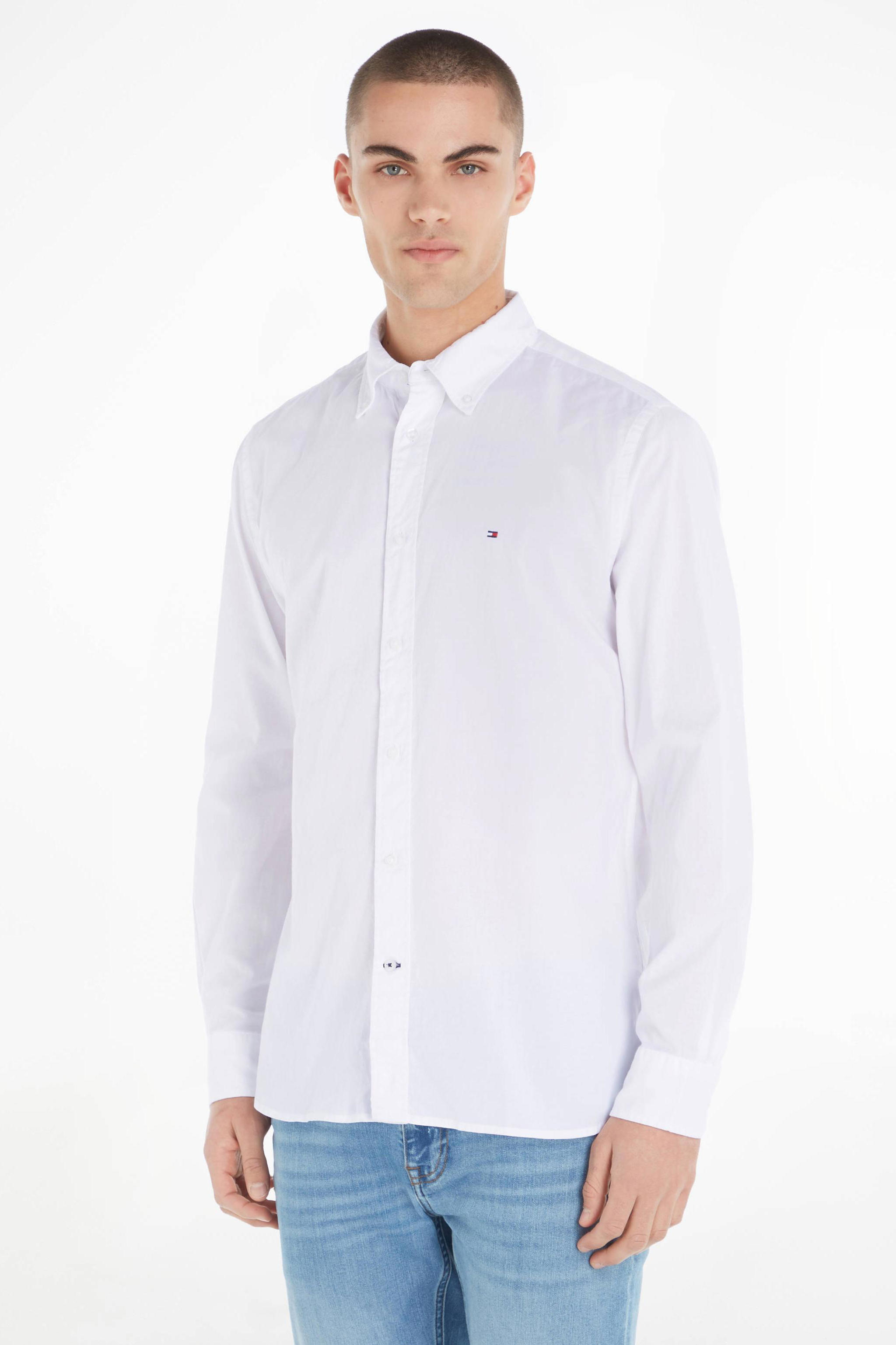 Tommy Hilfiger regular fit overhemd met katoen white | wehkamp
