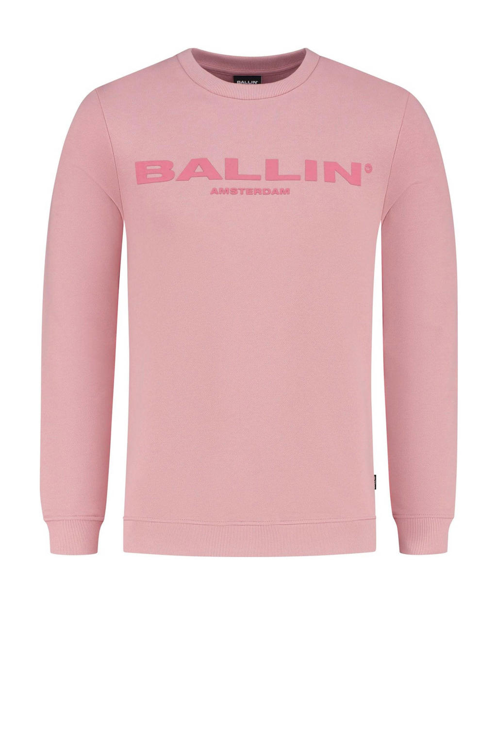 Ballin sweater van biologisch katoen old pink | wehkamp