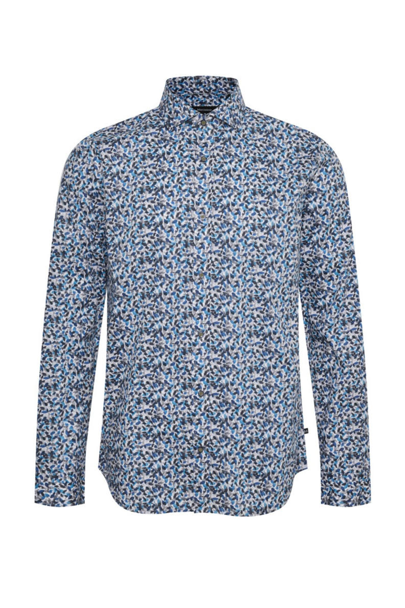 Matinique regular fit overhemd MATrostol PP met all over print navy ...