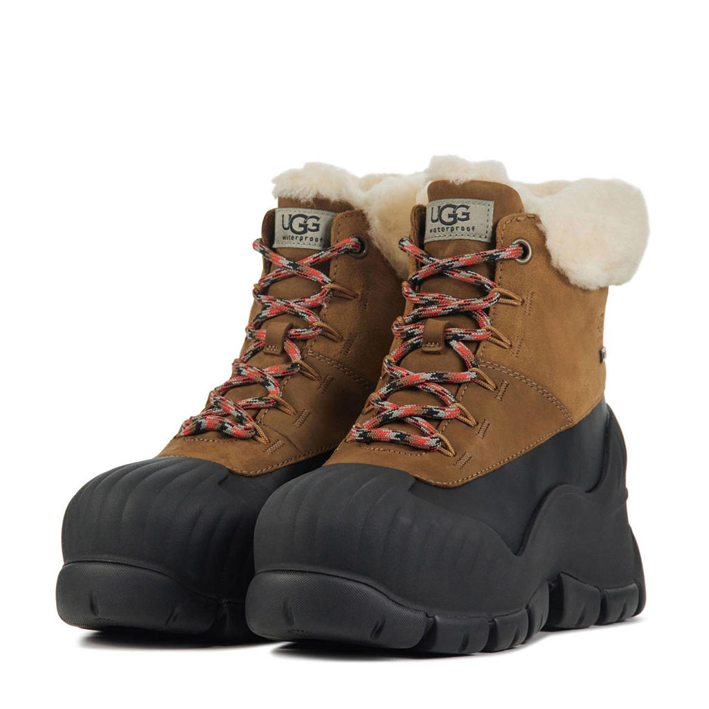 UGG chunky suède veterboots cognac | wehkamp