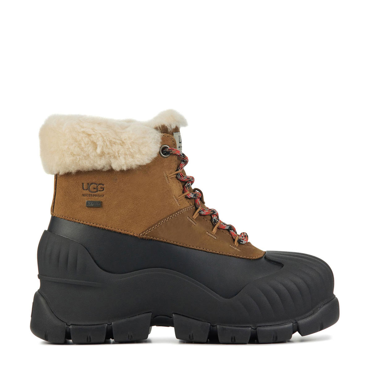 UGG chunky suède veterboots cognac | wehkamp
