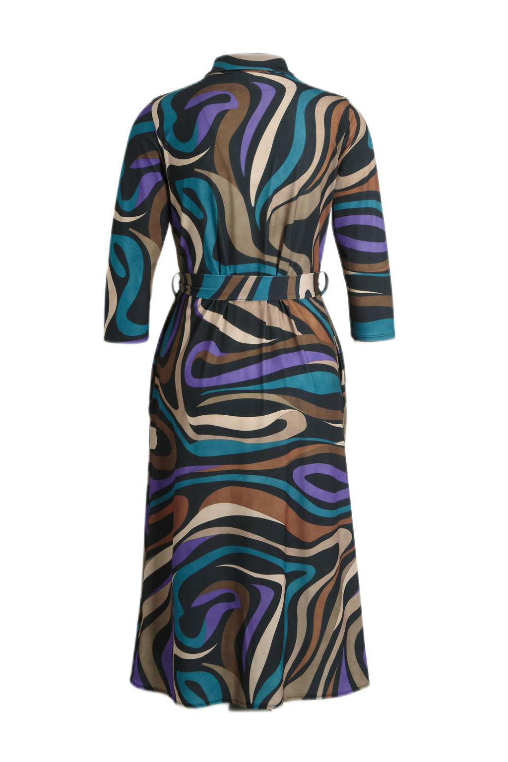 LOLALIZA blousejurk met all over print en ceintuur multi | wehkamp