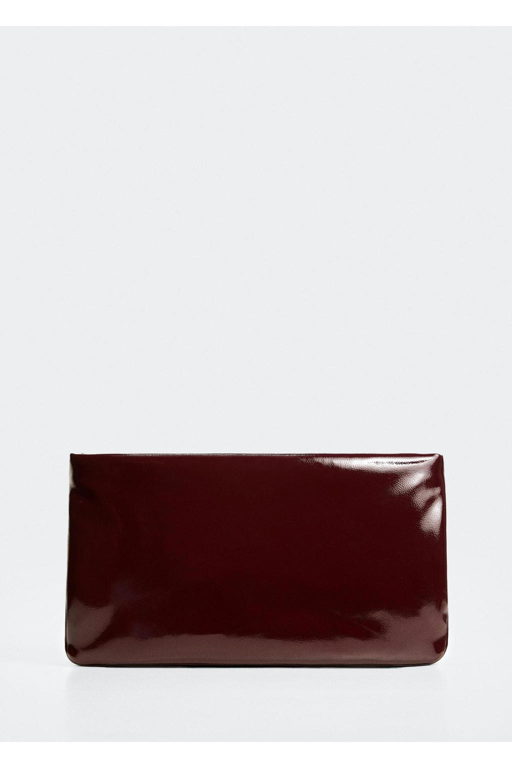 Mango metallic clutch donkerrood | wehkamp