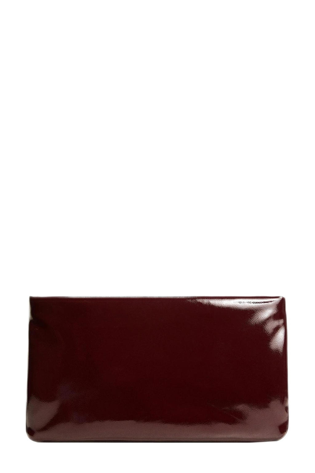 Mango metallic clutch donkerrood | wehkamp