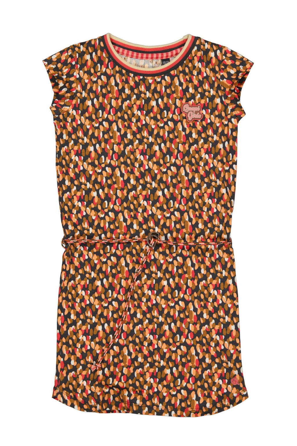 Quapi jurk met all over print zand/multicolor | wehkamp