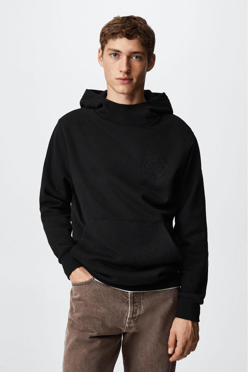 Mango Man hoodie zwart kopen? | Morgen in huis | wehkamp