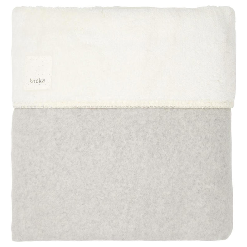 Koeka Vancouver baby wiegdeken teddy 75x100 cm Grey/Natural | wehkamp