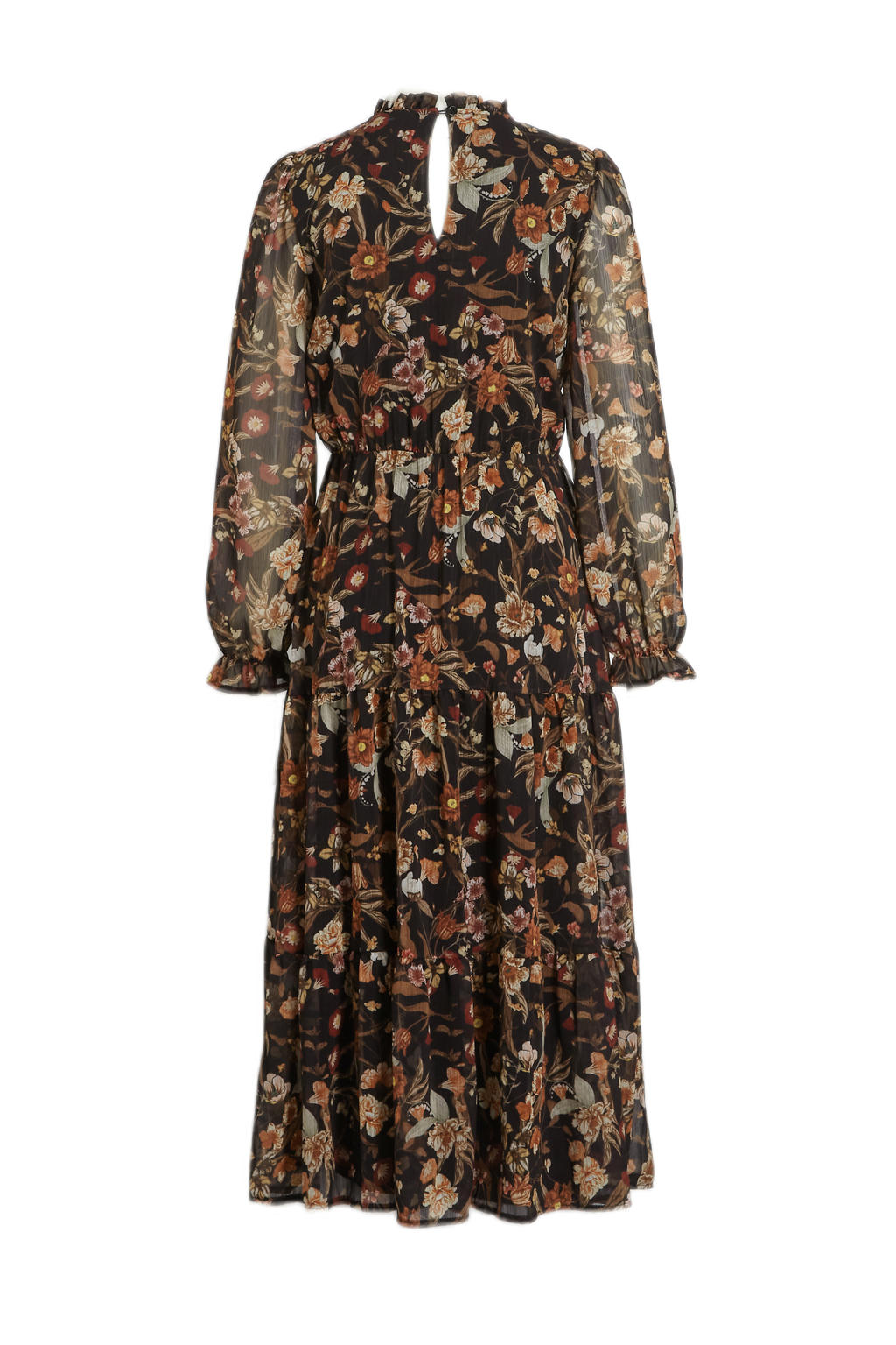 LOLALIZA maxi jurk met all over print zwart | wehkamp