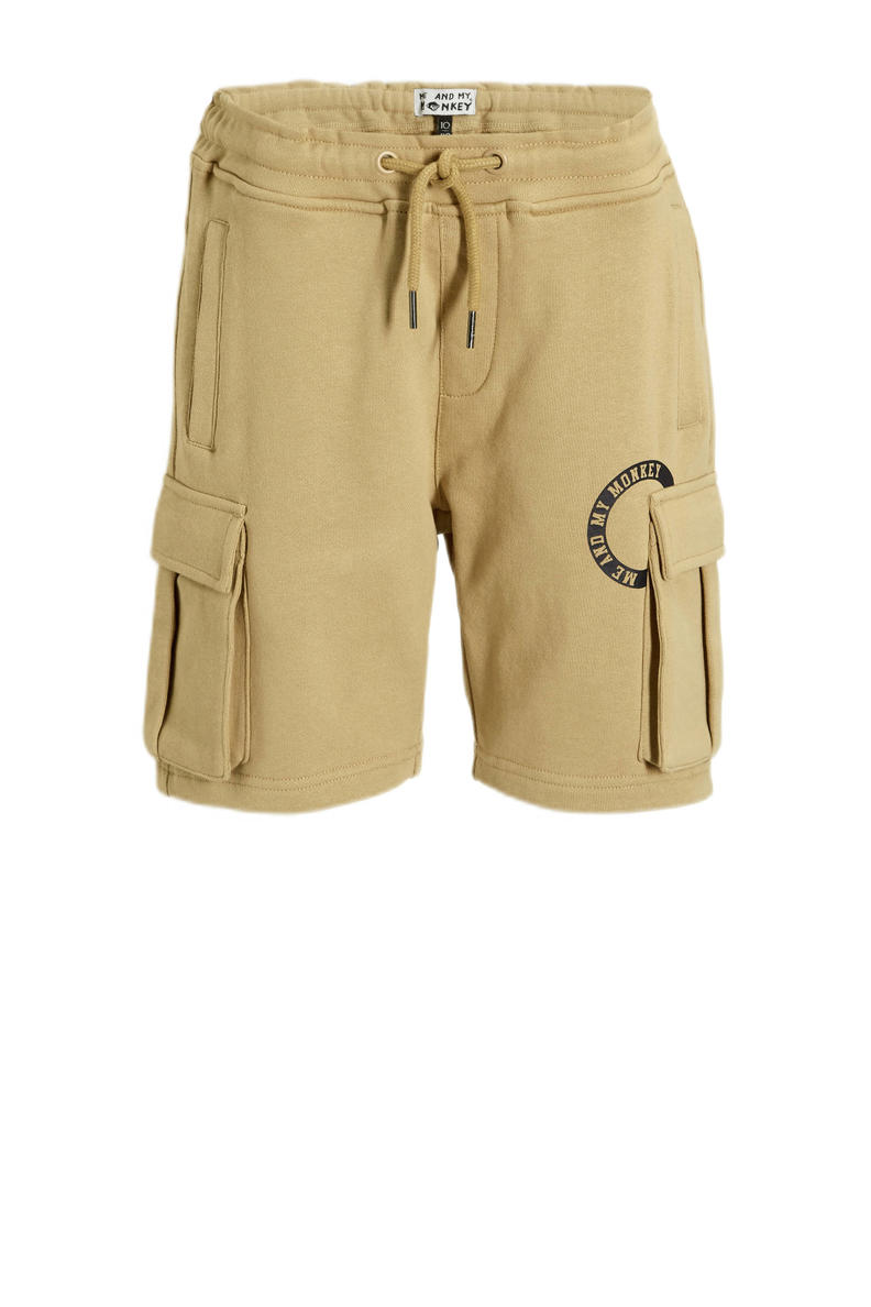 Me & My Monkey cargo short Mitchel met printopdruk zand | wehkamp