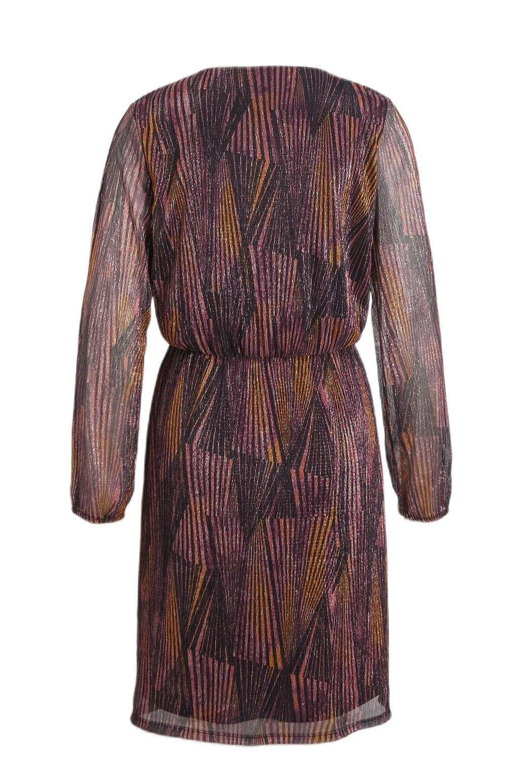 LOLALIZA jurk met all over print en open detail roze/zwrat | wehkamp