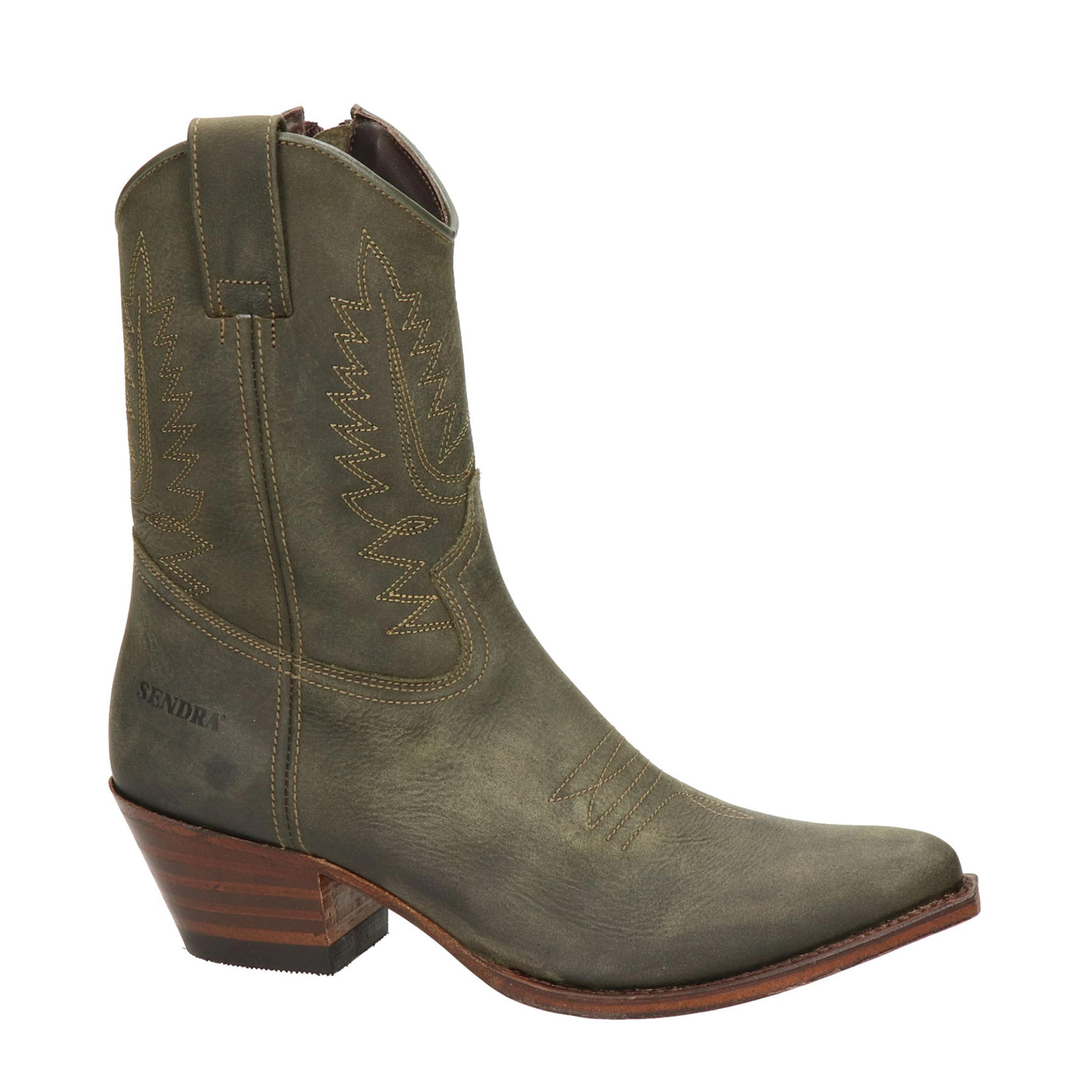 Sendra Lia Lia nubuck cowboylaarzen kaki | wehkamp