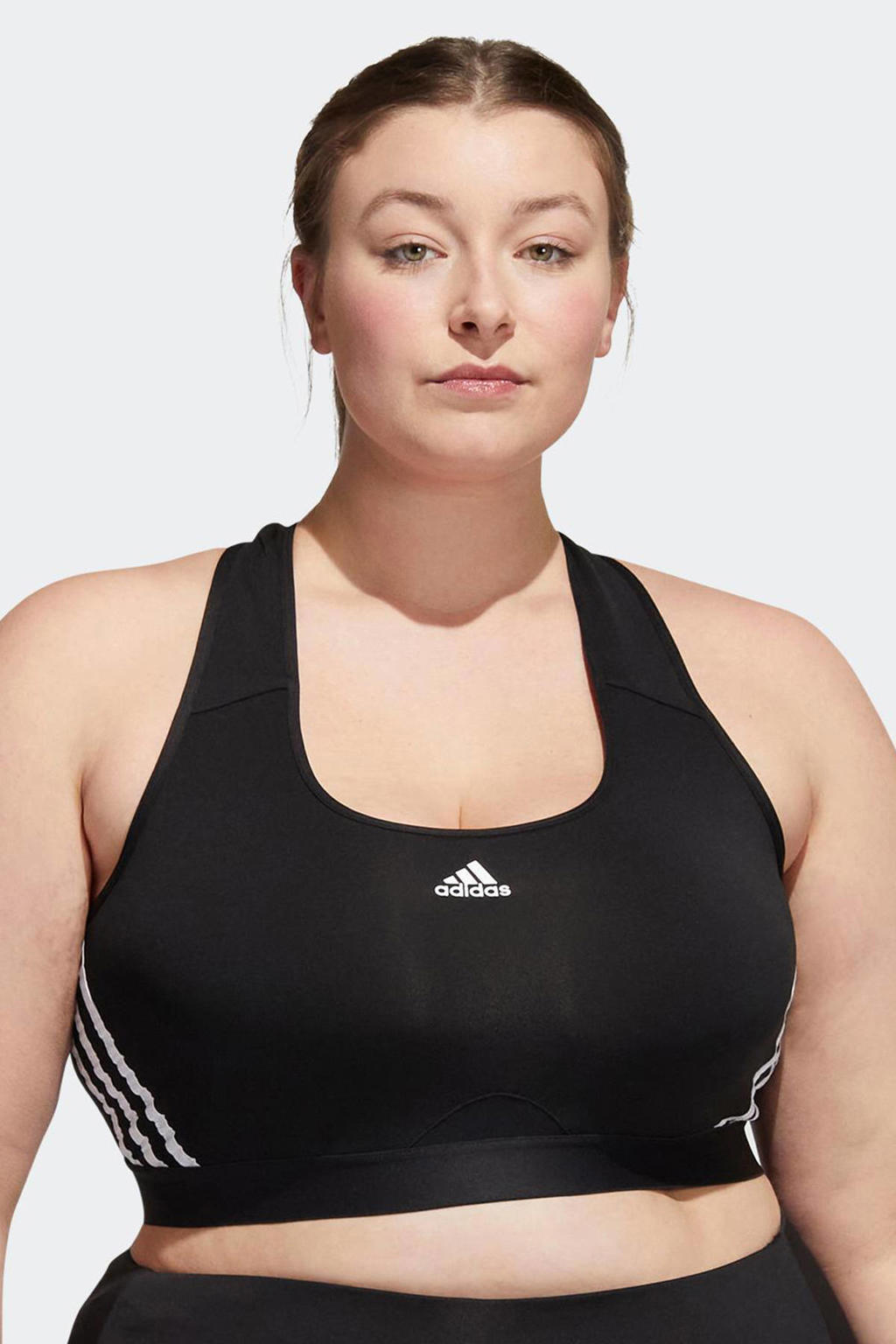 adidas Performance Plus Size level 3 sportbh zwart | wehkamp