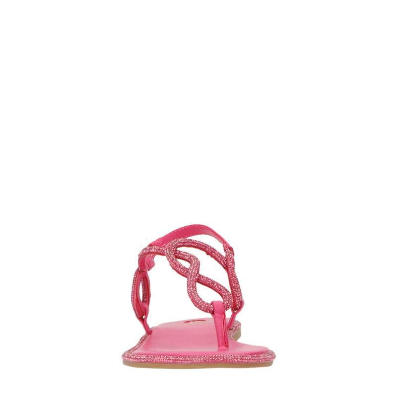 La Strada sandalen met strass steentjes fuchsia | wehkamp
