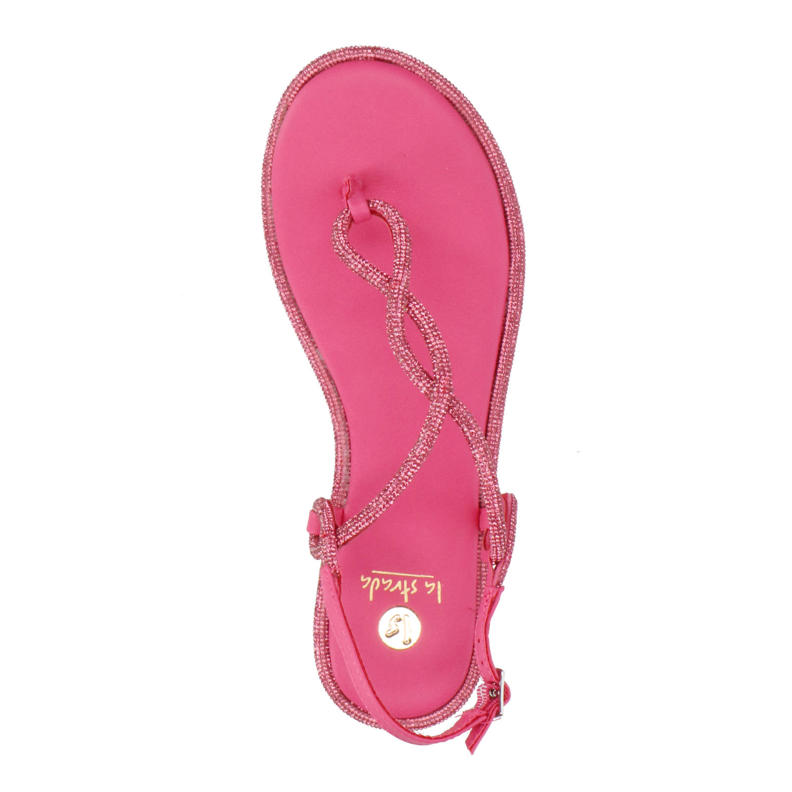 La Strada sandalen met strass steentjes fuchsia | wehkamp