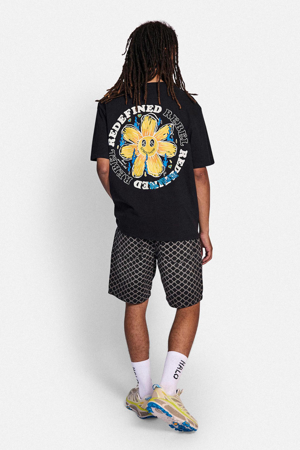 Redefined Rebel oversized T-shirt RRCarter met backprint zwart | wehkamp