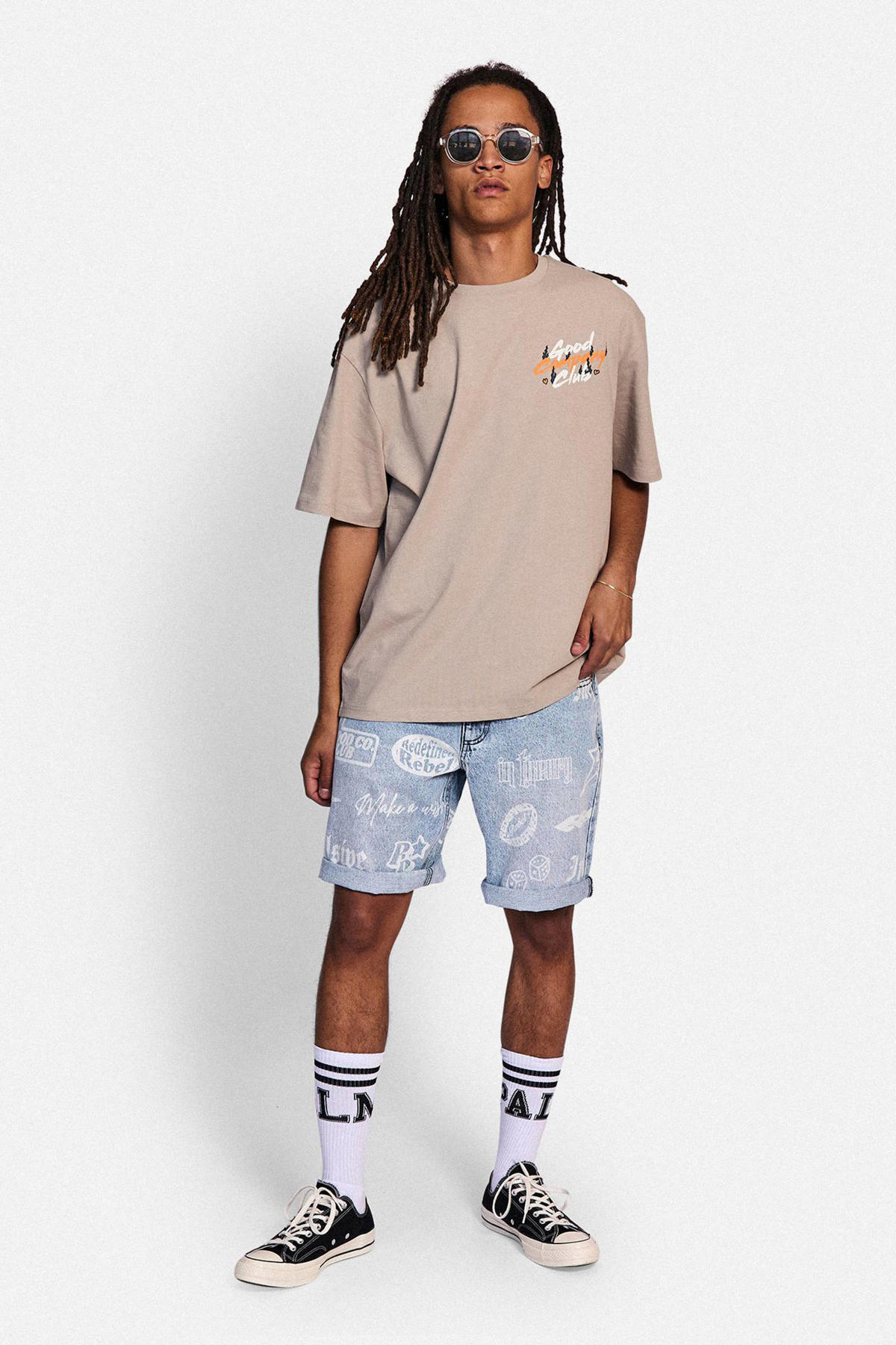 Redefined Rebel oversized T-shirt RRCarter met backprint string | wehkamp