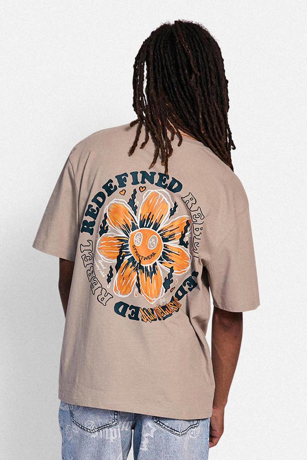Redefined Rebel oversized T-shirt RRCarter met backprint string | wehkamp