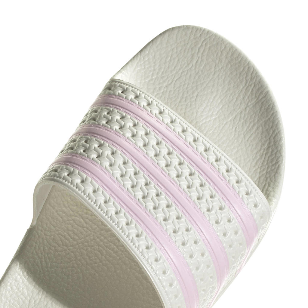 adidas Originals badslippers wit/roze | wehkamp