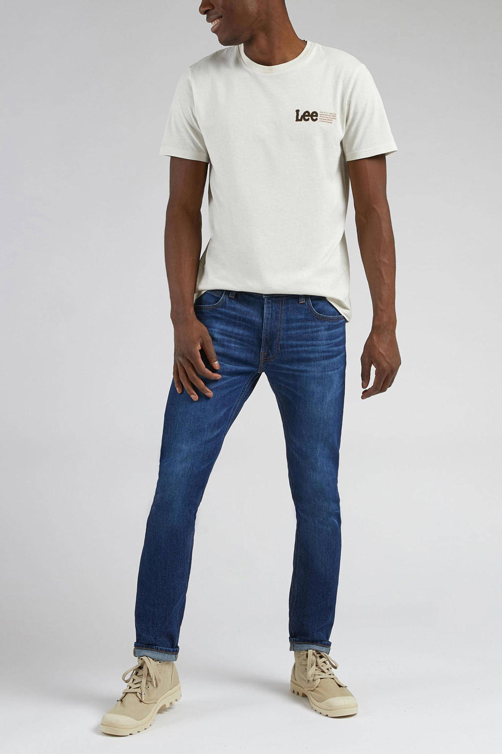 Lee slim tapered fit jeans LUKE dk worn kansas | wehkamp
