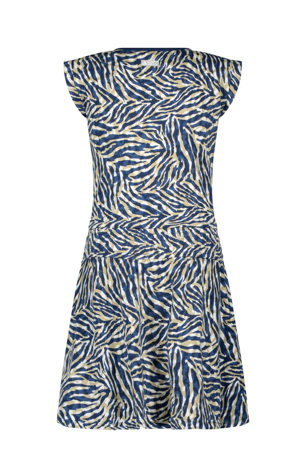B.Nosy jurk B.Outstanding met all over print blauw/zand | wehkamp