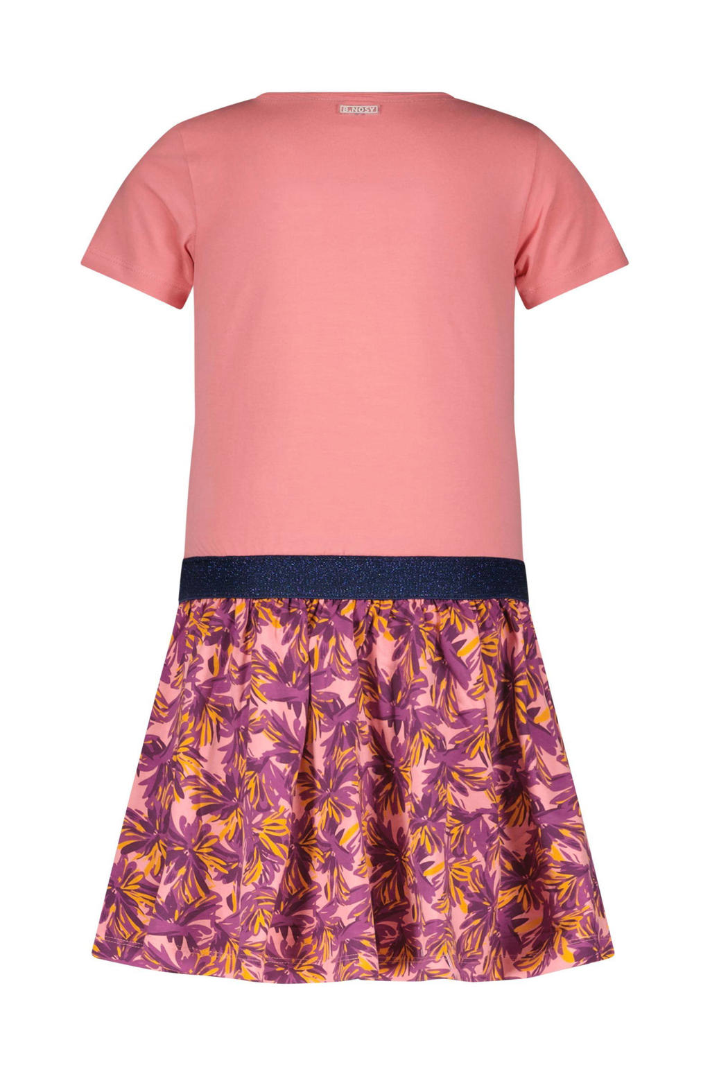 B.Nosy jurk met all over print lichtroze/paars | wehkamp