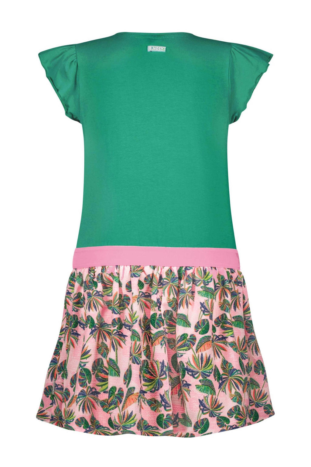 B.Nosy jurk B.Sunkissed met all over print groen/roze | wehkamp