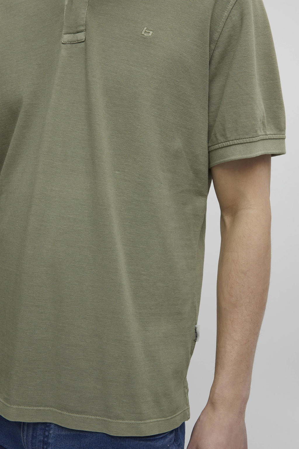 Blend regular fit polo 170115 oil green | wehkamp
