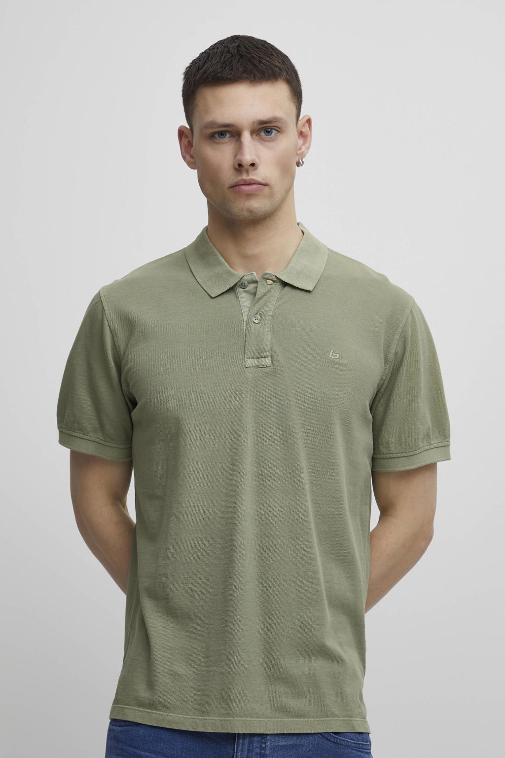 Blend regular fit polo 170115 oil green | wehkamp