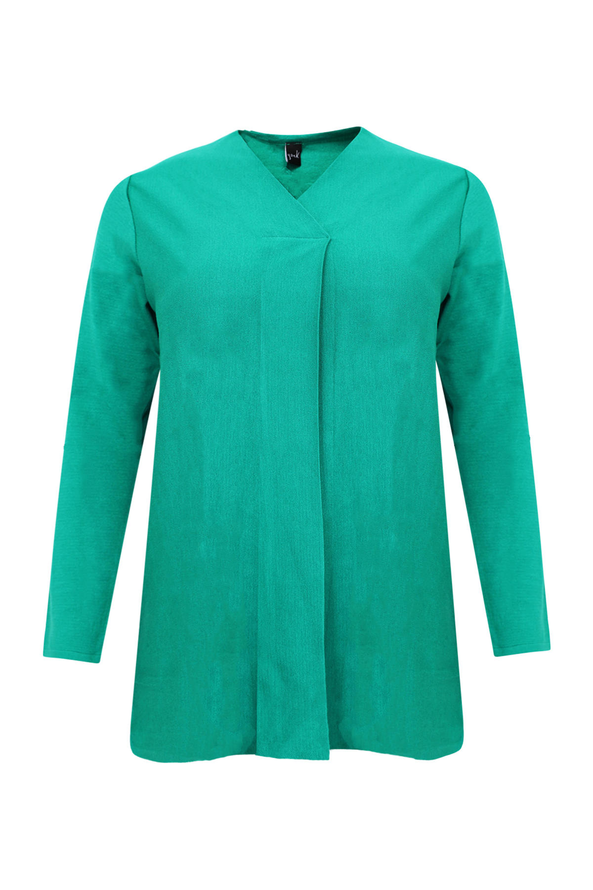 Yoek trui met wol groen | wehkamp