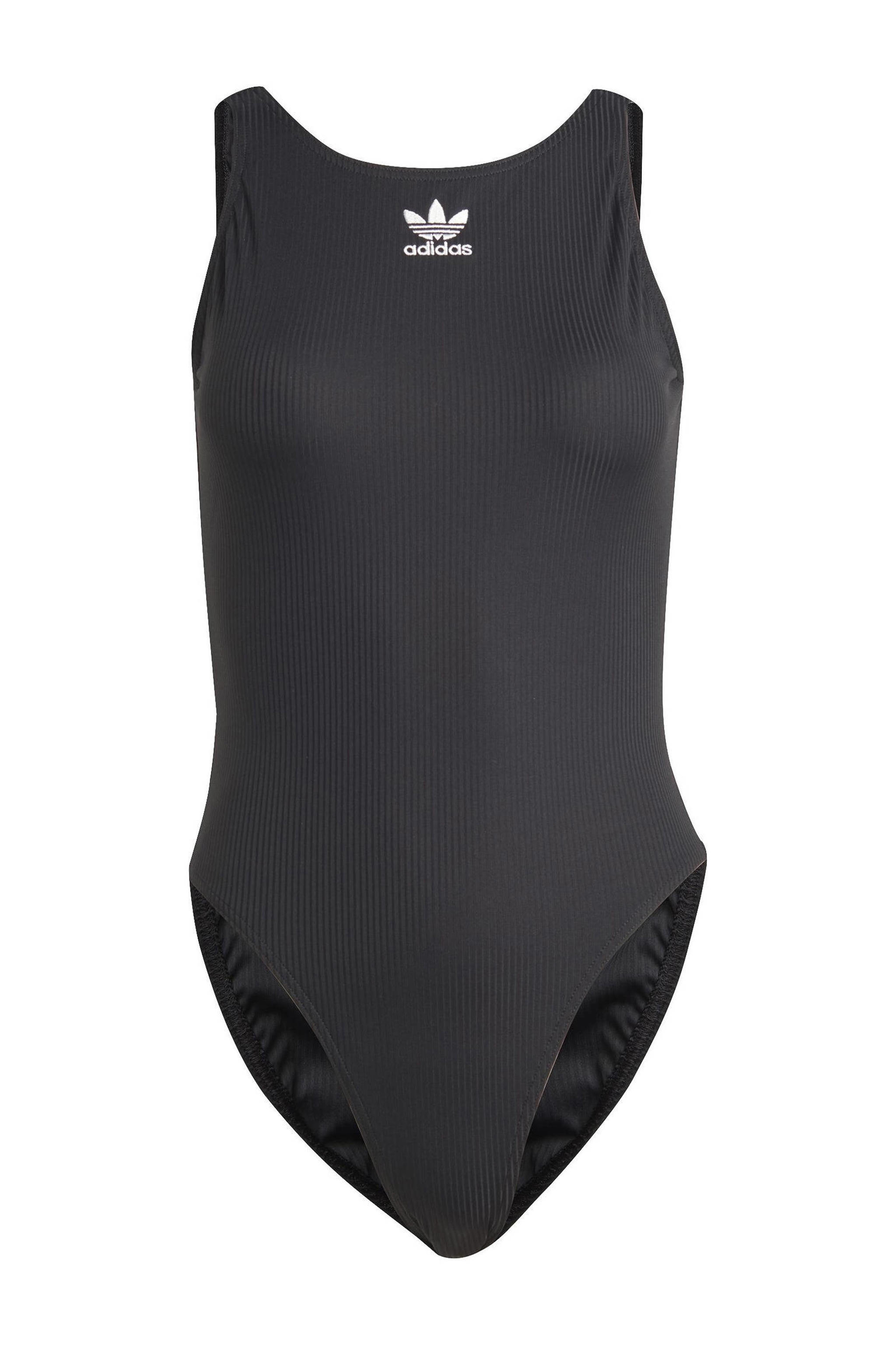 adidas Originals Adicolor rib badpak zwart | wehkamp