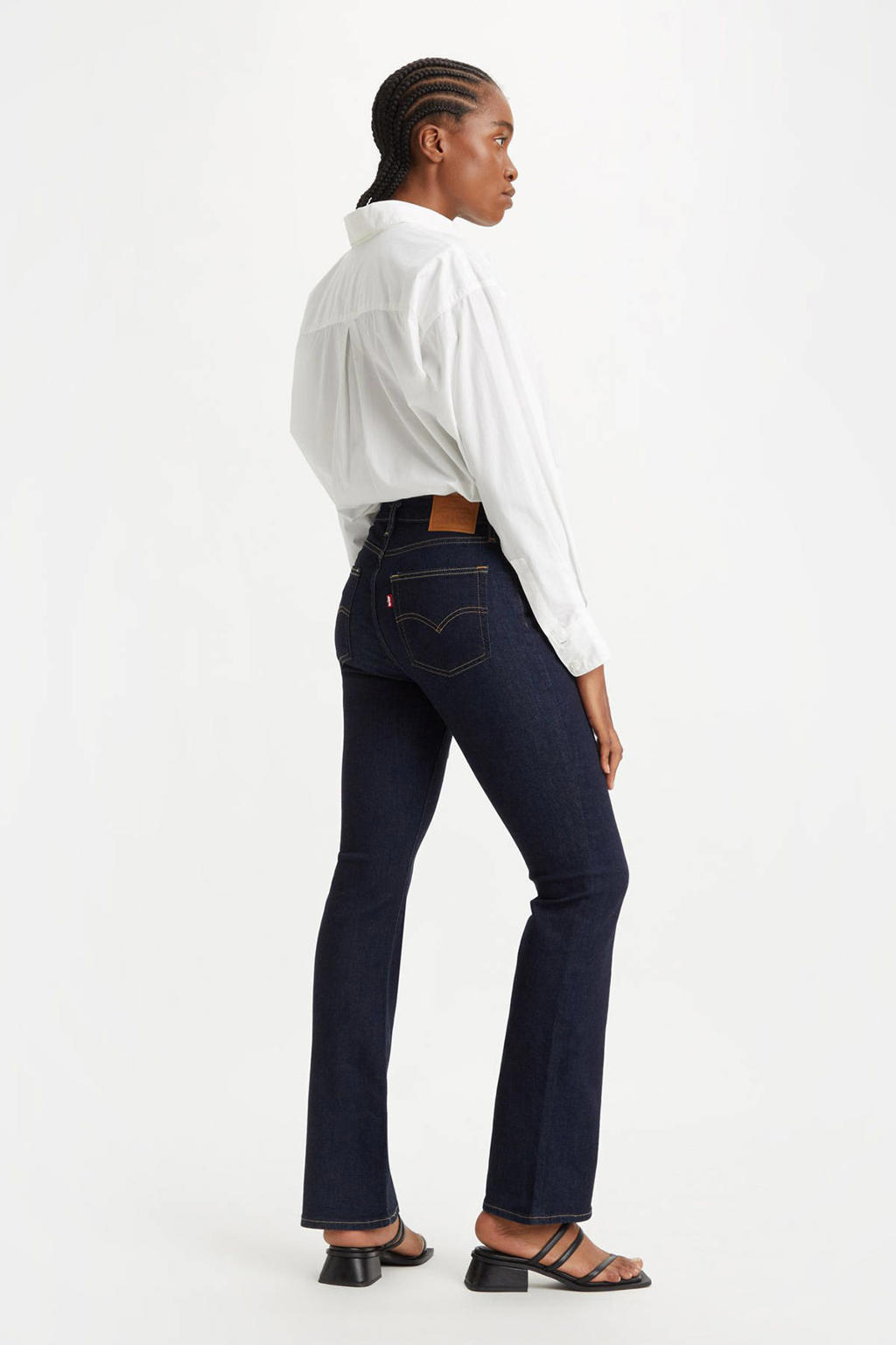 Levi's 725 high waist bootcut jeans dark blue denim | wehkamp