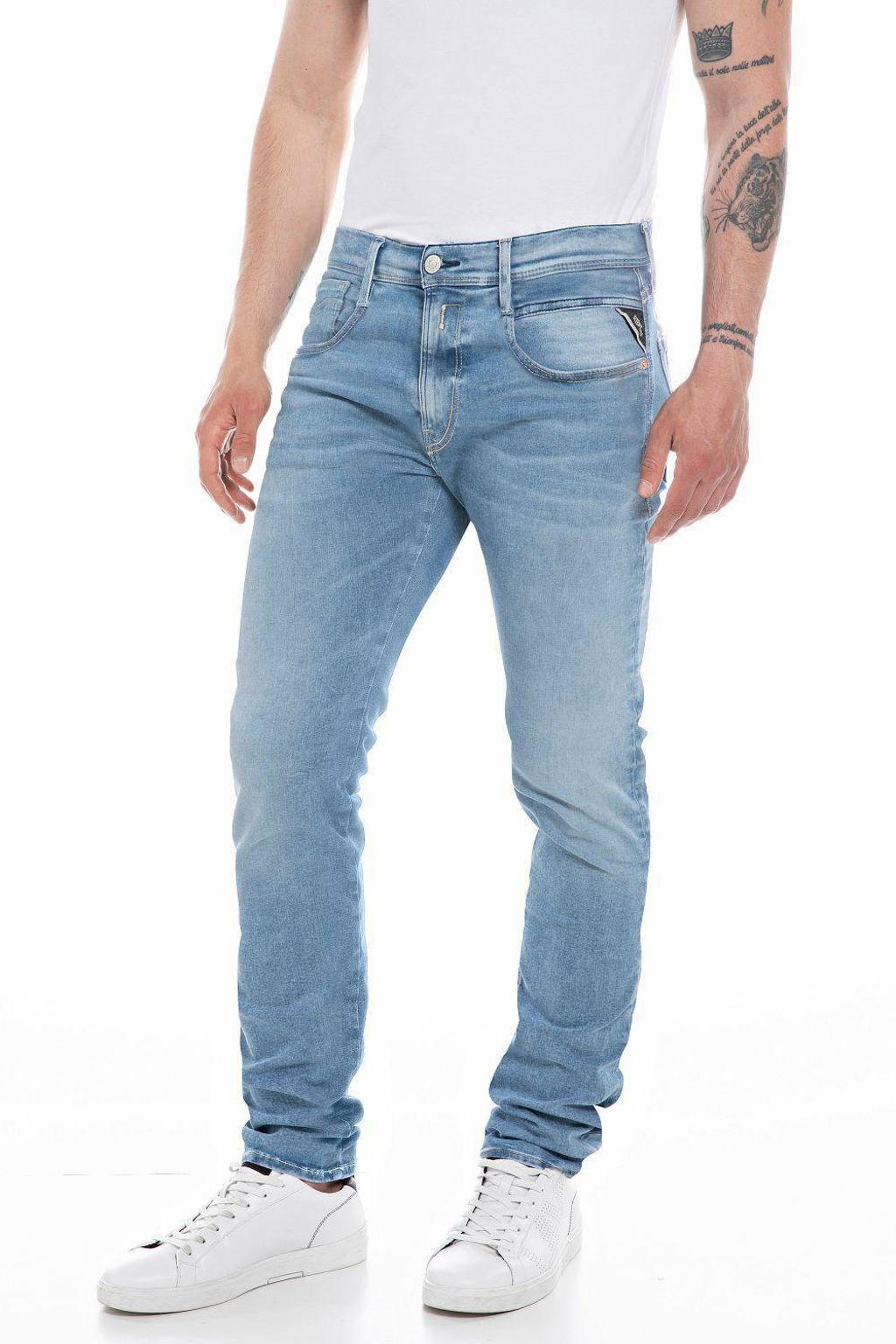 REPLAY slim fit jeans ANBASS Hyperflex light blue | wehkamp REPLAY slim fit jeans ANBASS Hyperflex light blue | wehkamp