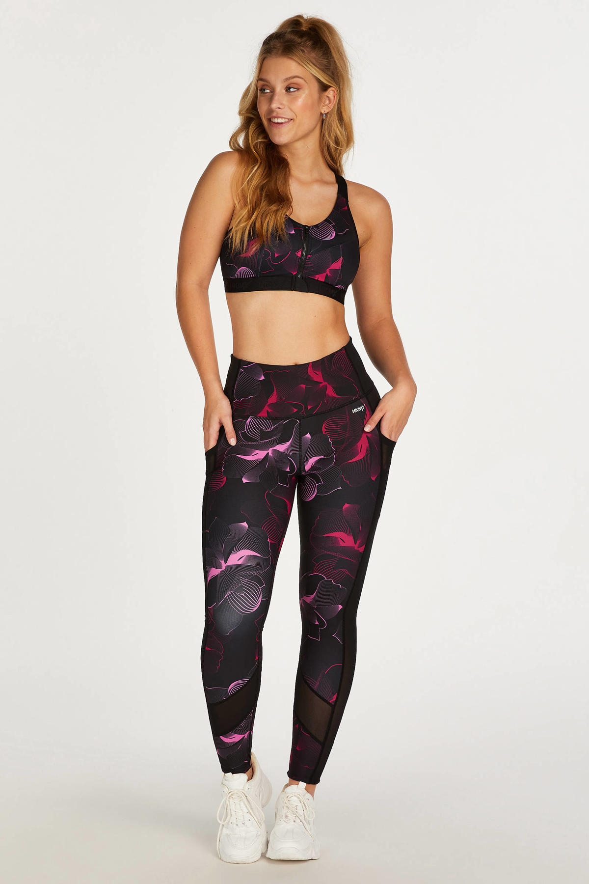 HKMX sportlegging Oh My Squat zwart/roze | wehkamp