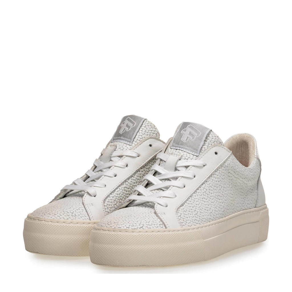 Floris van Bommel Vinni 05.33 leren sneakers wit | wehkamp