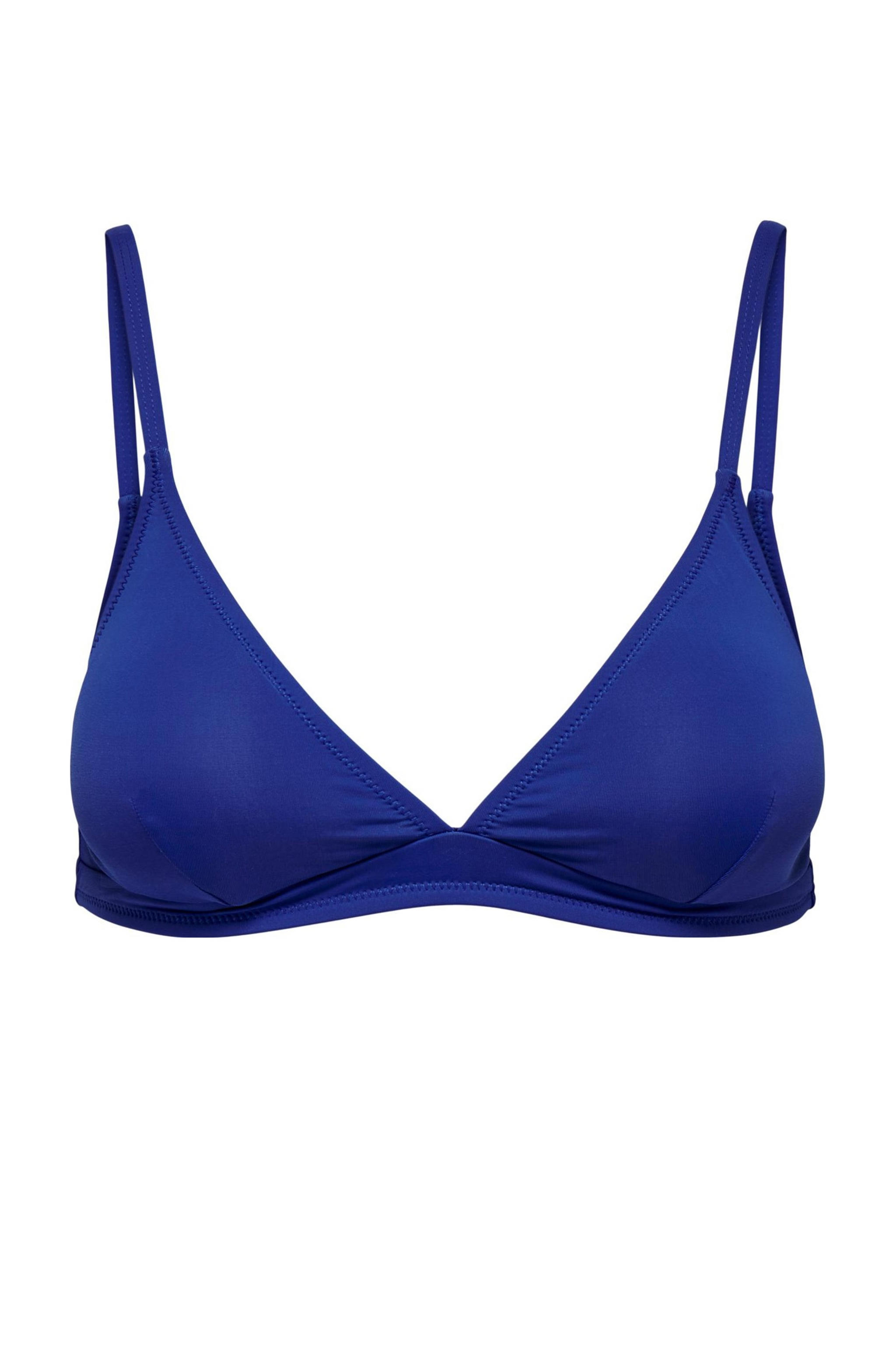 Only Voorgevormde Triangel Bikinitop Onlnitan Blauw Wehkamp