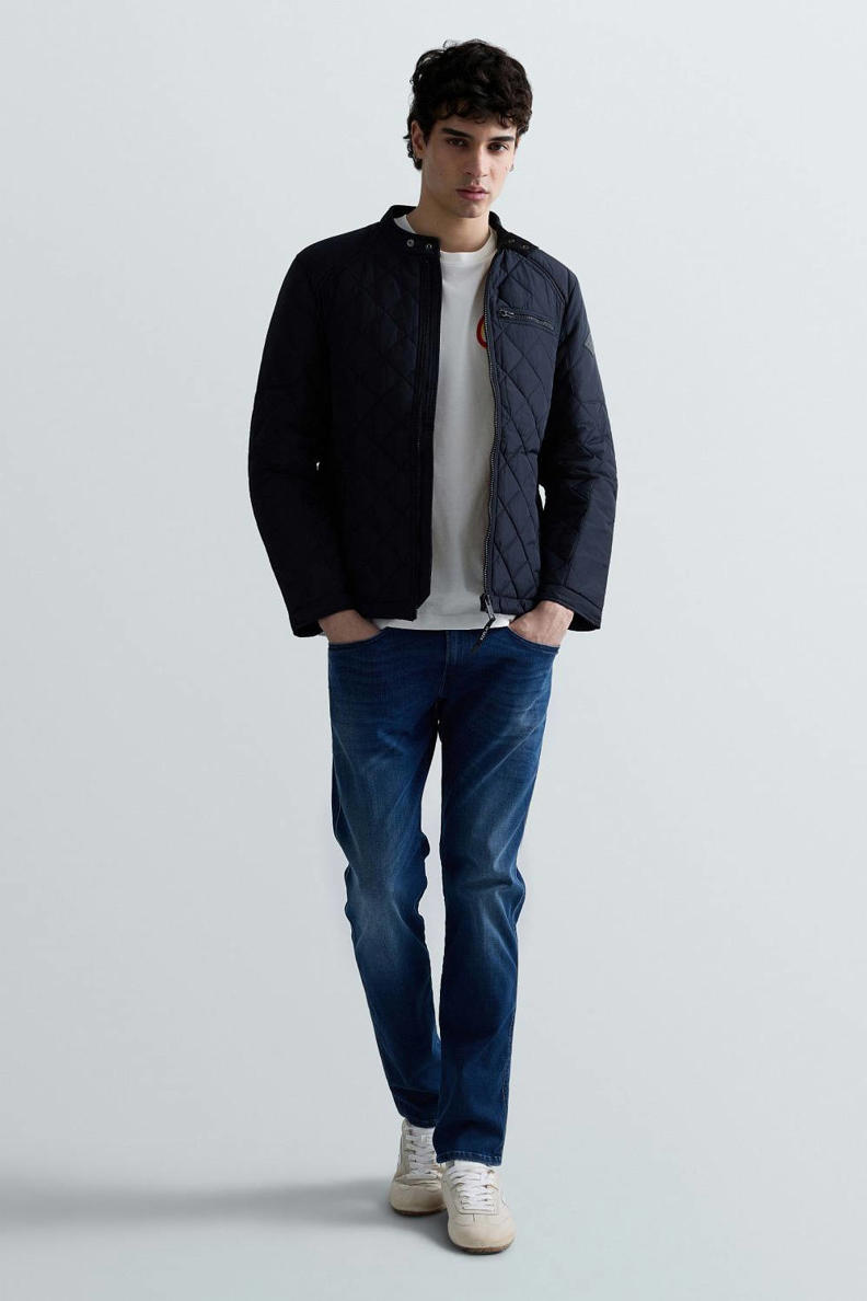 REPLAY slim fit jeans ANBASS hyperflex dark blue | wehkamp