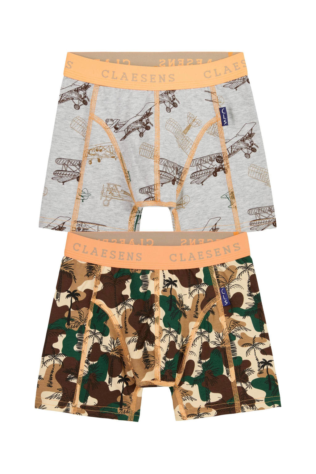 Claesen's boxershort - set van 2 multi/grijs | wehkamp